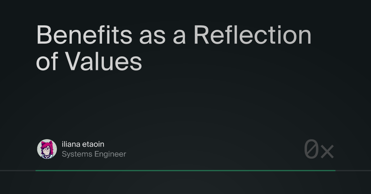 Benefits as a Reflection of Values / Oxide